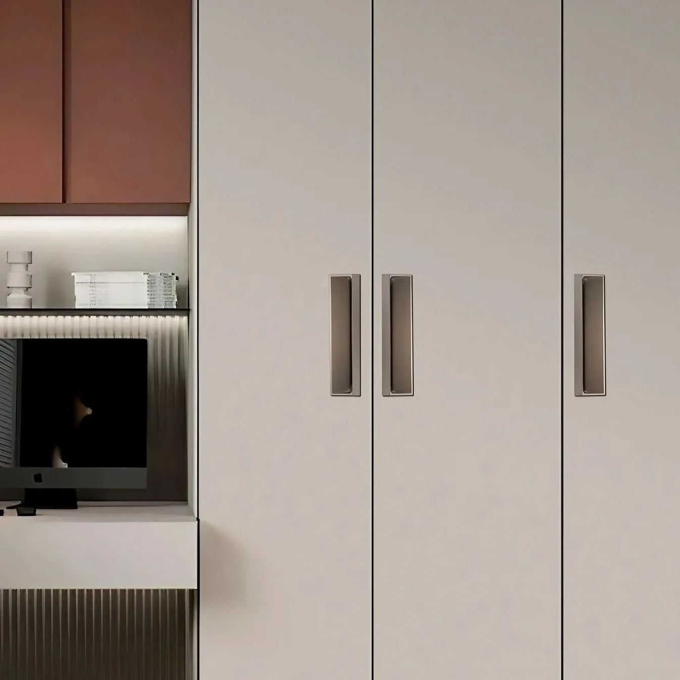 Integrated Molding Rectangle Recessed Cabinet Handles – KAHO Hardware