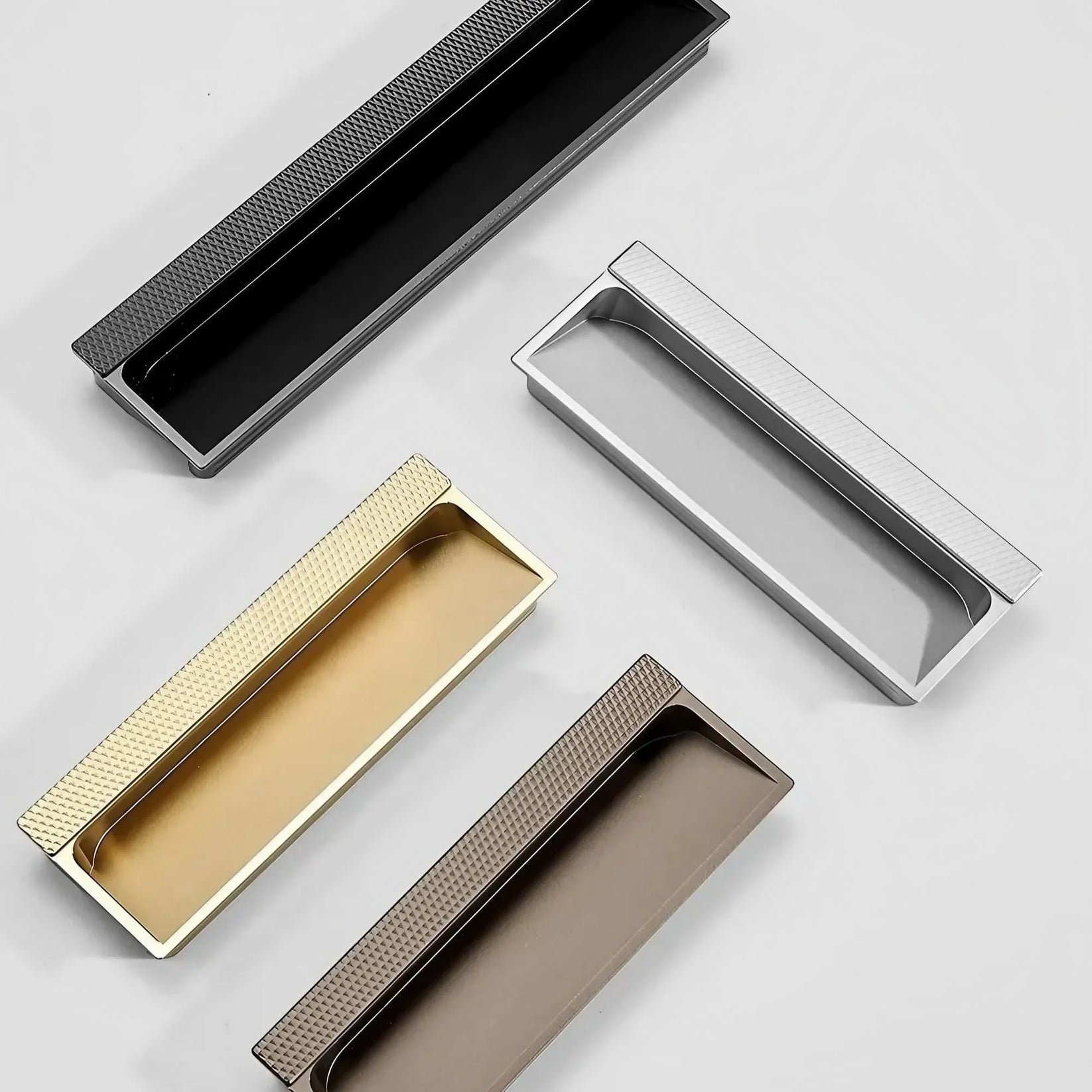 Integrated Molding Rectangle Recessed Cabinet Handles – KAHO Hardware