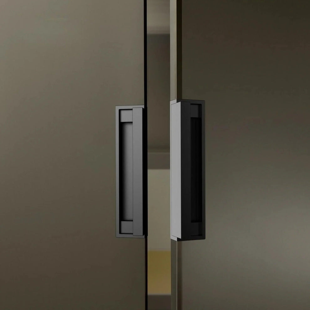 Modern Recessed Cabinet Pulls Matte Pearl Black Nickel – KAHO Hardware
