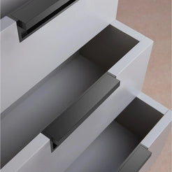Modern Recessed Cabinet Pulls Matte Pearl Black Nickel – KAHO Hardware