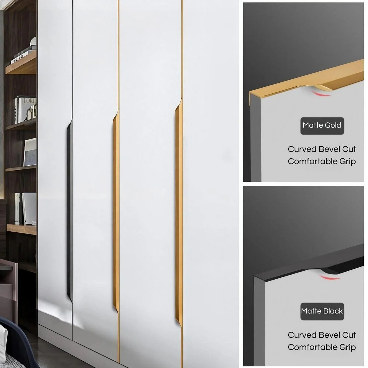 F-shaped Invisible Long Cabinet Edge Pulls – KAHO Hardware