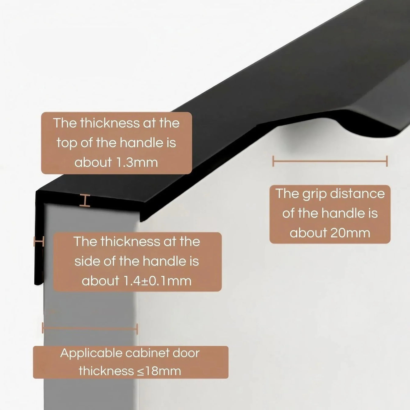 F-shaped Invisible Long Cabinet Edge Pulls – KAHO Hardware